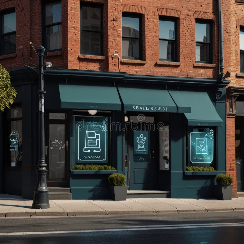 Professional Real Estate Icon with Chatbot and Storefront Design for ...