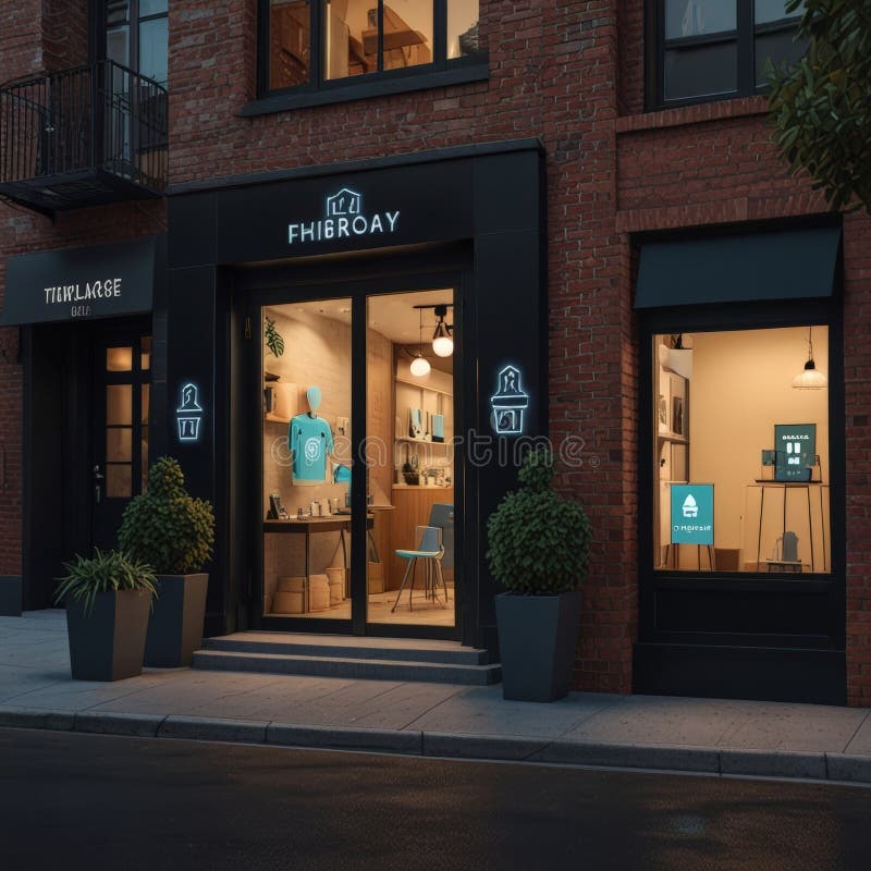 Professional Real Estate Icon with Chatbot and Storefront Design for ...