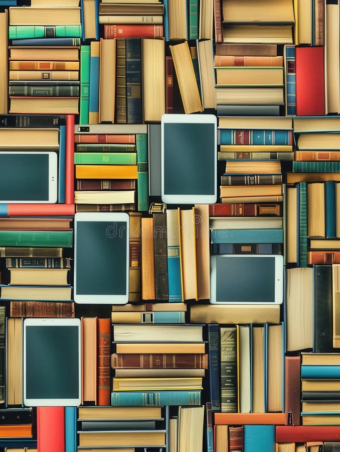 Image Shows Modern Tech Integrated with Traditional Learning: Tablets ...