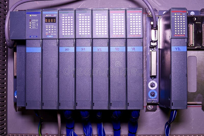 Image Shows Modular Control System Stock Photo - Image of conveyor ...