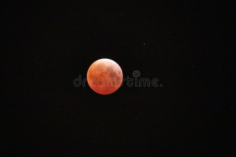 Blood Red Moon during the Lunar Eclipse on March 14, 2025 Stock Photo ...