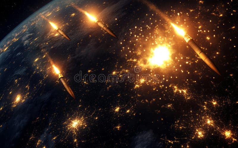 This Image Shows Nuclear Bombs Dropping Over the Planet Earth, Marking ...