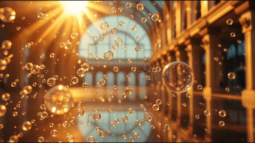 Ethereal Bubble Scene in Grand Space Generated Stock Illustration ...