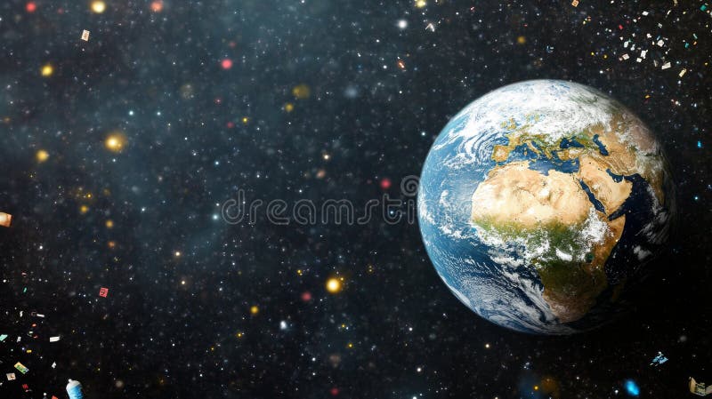 This Image Shows Numerous Fragments of Orbital Debris Around the Earth ...