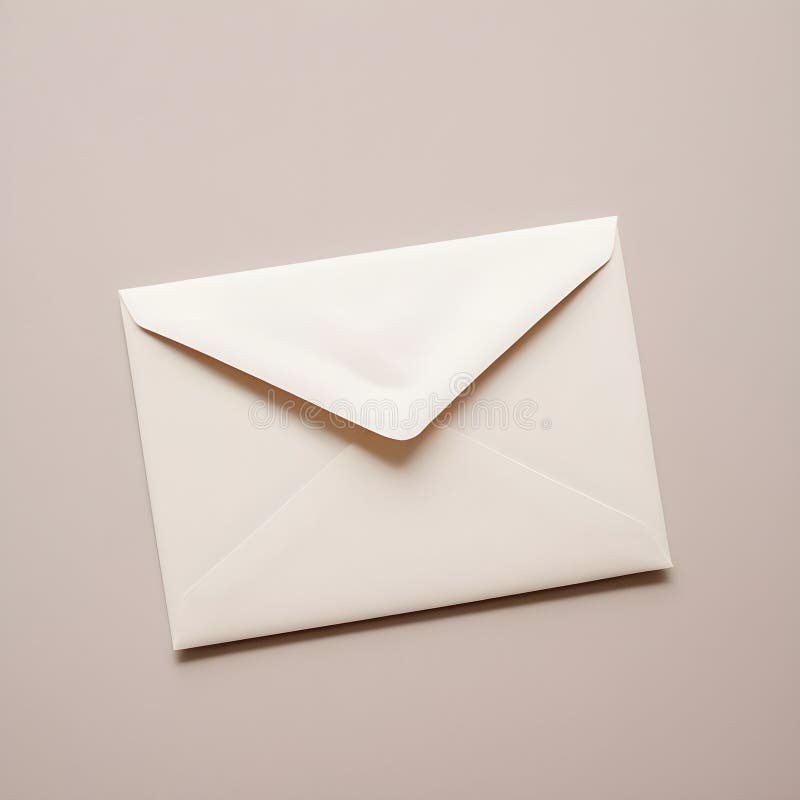 Envelope on Light Colored Canvas. Stock Illustration - Illustration of ...