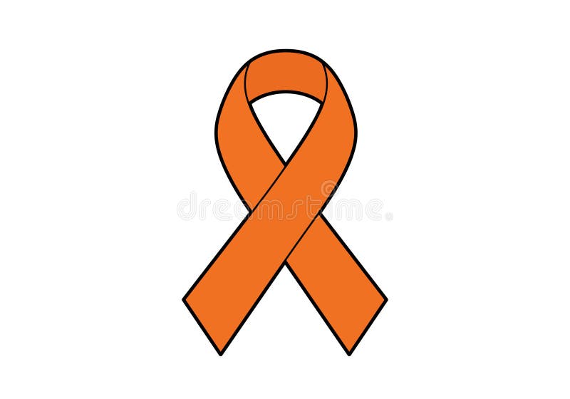 Orange ribbon clip art stock vector. Illustration of graphic - 372846310
