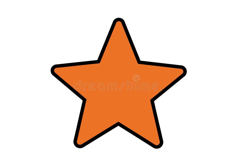 Orange star clip art stock vector. Illustration of badge - 365009221