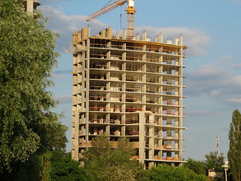 Image Shows a Partly Built Industrial or Commercial Structure with ...