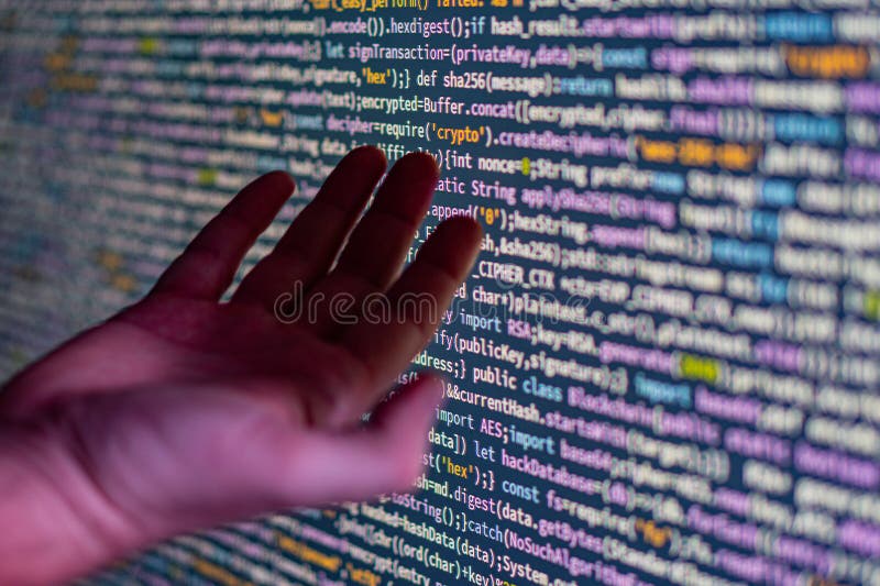 Image Shows A Person Interacting With A Large Color Coded Programming Display Possibly Python