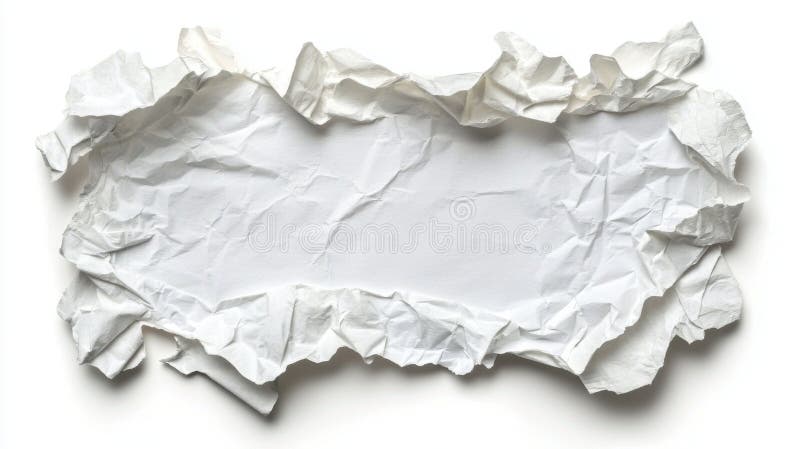 A White Paper with a Torn Edge. Stock Image - Image of generated ...