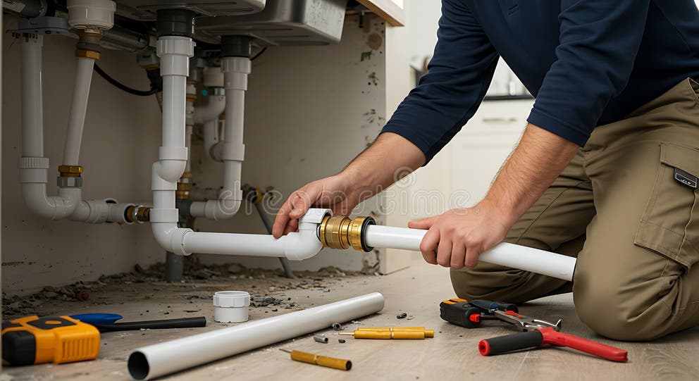 AI-Generated Plumbing Repair Stock Illustration - Illustration of construction, pipework: 378548466