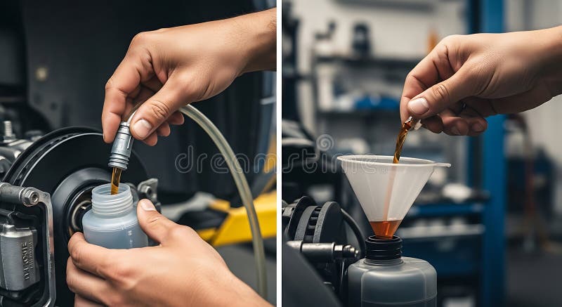 Car Brake Fluid Change stock image. Image of braking - 384315733