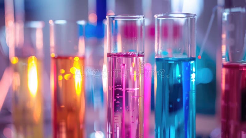 The Image Shows the Process of Chemical Analysis in a Lab Stock Image ...