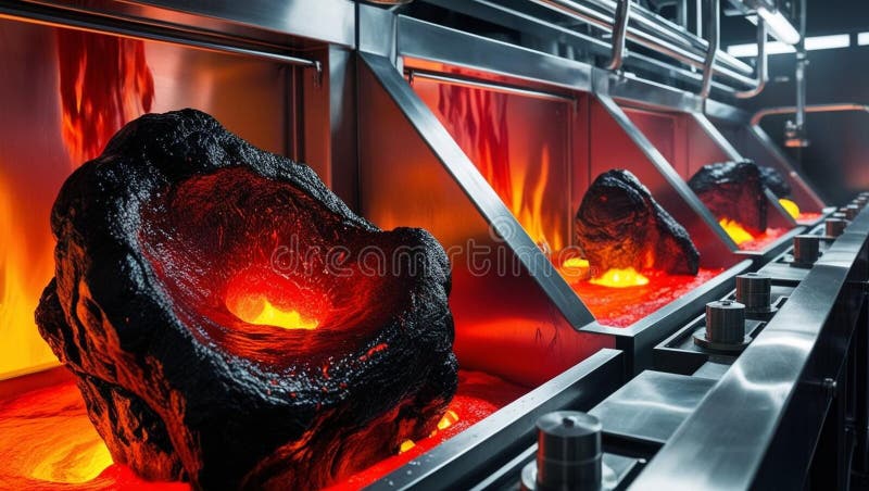 This Image Shows the Process of Lava Generation in a Controlled ...