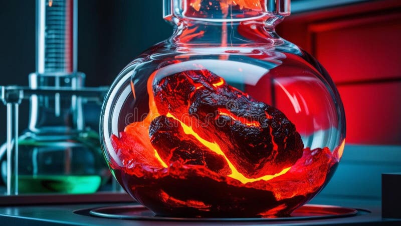 This Image Shows the Process of Lava Generation in a Controlled ...