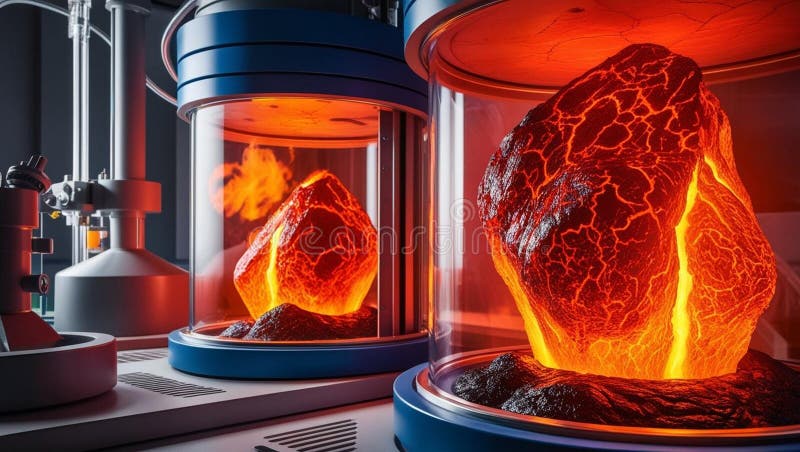 This Image Shows the Process of Lava Generation in a Controlled ...