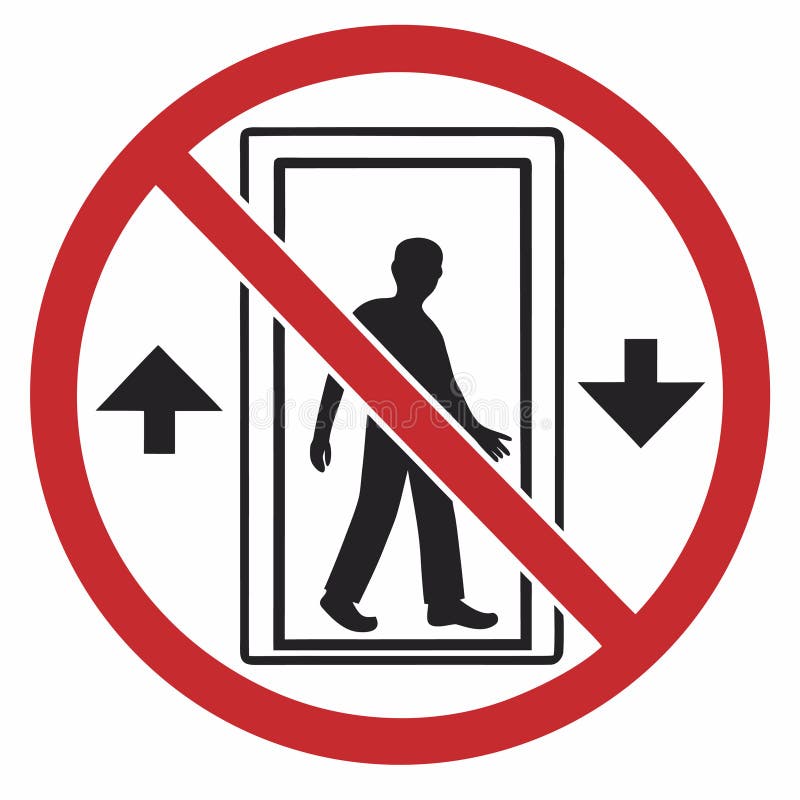 Vector Art of a Prohibition Sign Showing a Person Walking through a ...