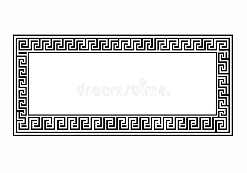 Greek key border clipart. stock illustration. Illustration of ...