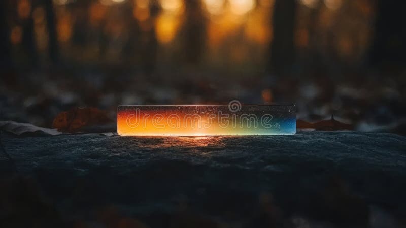 A Glass Prism with a Rainbow of Colors Inside. Stock Image - Image of ...