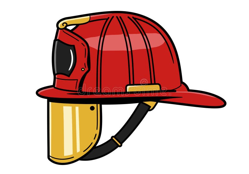 Clip art fire hat. stock vector. Illustration of graphic - 362659450