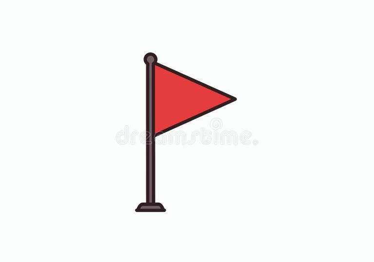 Triangle flag clipart stock vector. Illustration of alert - 372279285