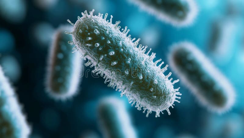 The Image Shows Rod-shaped Bacteria in a Microscopic View with Blue ...