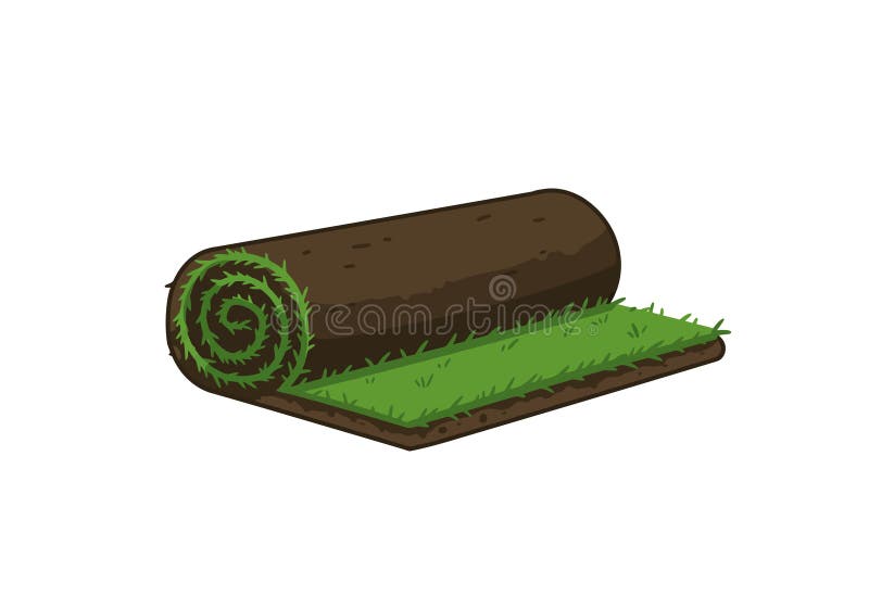 Sod roll clipart stock vector. Illustration of grass - 370502632