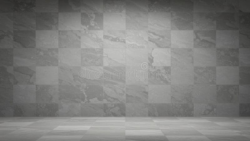 Grey Checkered Tile Room stock illustration. Illustration of generated ...