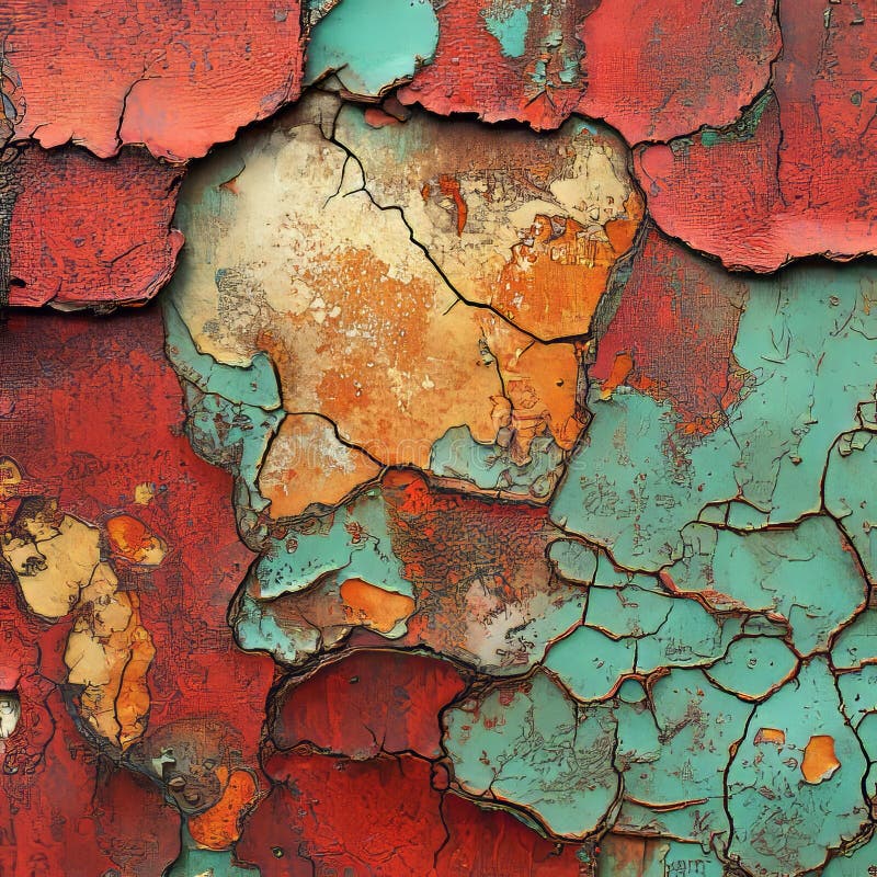 The Image Shows a Rusty Metal Surface, Worn by the Elements, with a ...