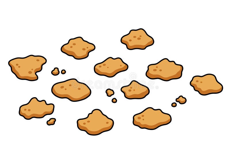 Bread crumbs clipart stock vector. Illustration of scattered - 367277952