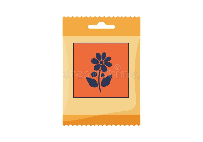Seed packet clipart. stock illustration. Illustration of gardening ...