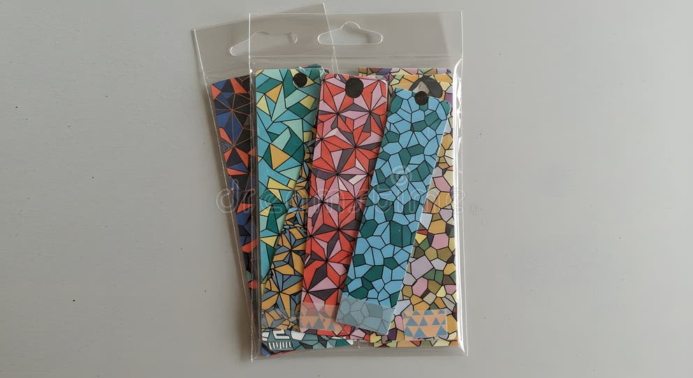Packaged Geometric Bookmarks with Hanging Hole, Ai Generated Stock ...