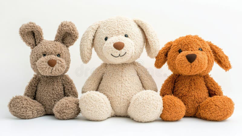 The Image Shows a Set of Three Cutouts of Toys, Isolated on a ...