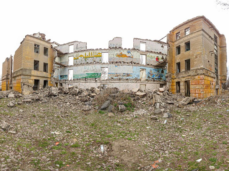 Image Shows a Severely Damaged Building, Possibly Due To an Explosion ...