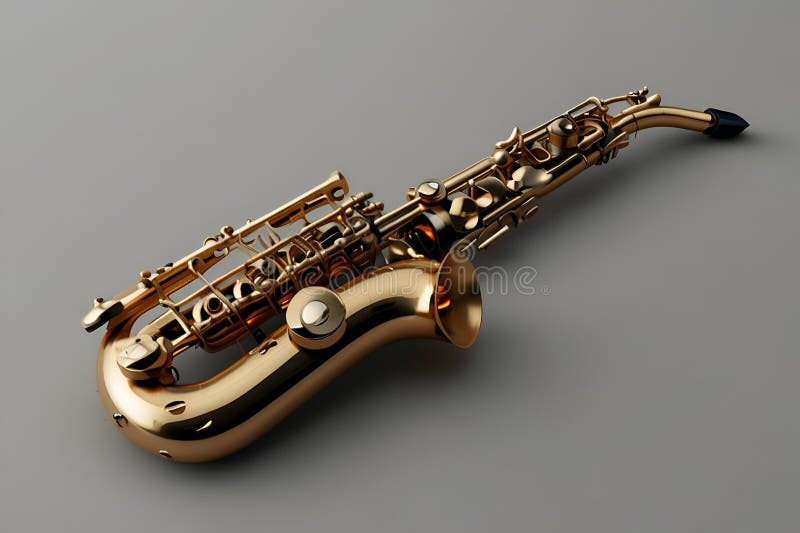 Silver saxophone stock photo. Image of detail, common - 318423566