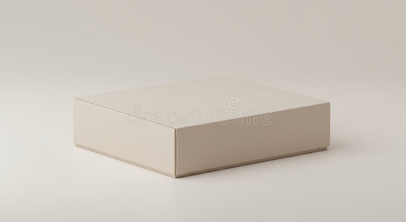 Beige Square Box Mockup stock illustration. Illustration of ...