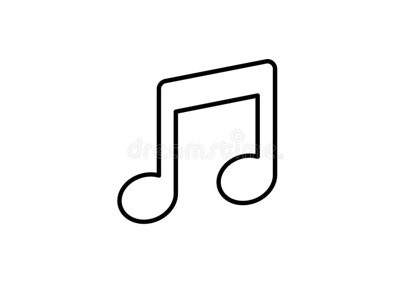Music note line art stock vector. Illustration of abstract - 372513821