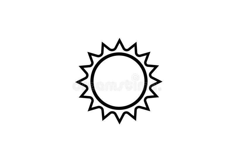 Sun drawing clipart stock vector. Illustration of outline - 363563946