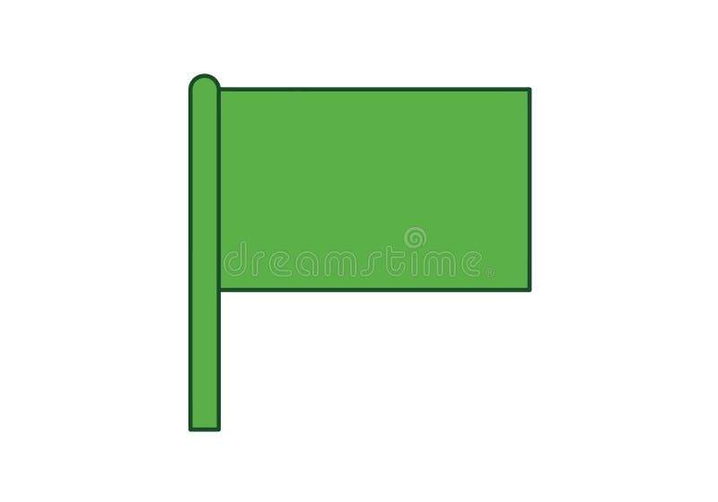 Green flag clipart stock vector. Illustration of shape - 372279089