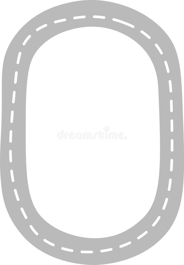 Oval Road Track Outline stock illustration. Illustration of track ...