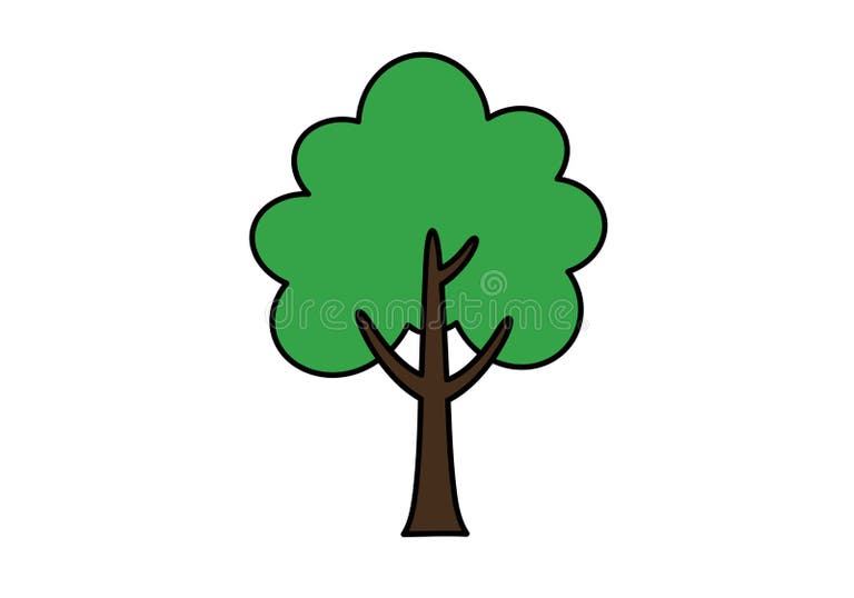 Simple tree clip art stock image. Image of clipart, design - 365704817