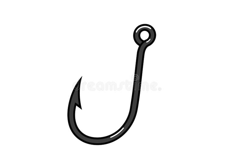 Clip art fish hook stock vector. Illustration of fish - 366194617
