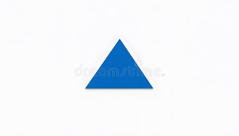 Isolated Blue Equilateral Triangle on White Background Stock ...