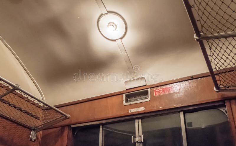 Internl View of a First-Class Passenger Train Compartment from the ...