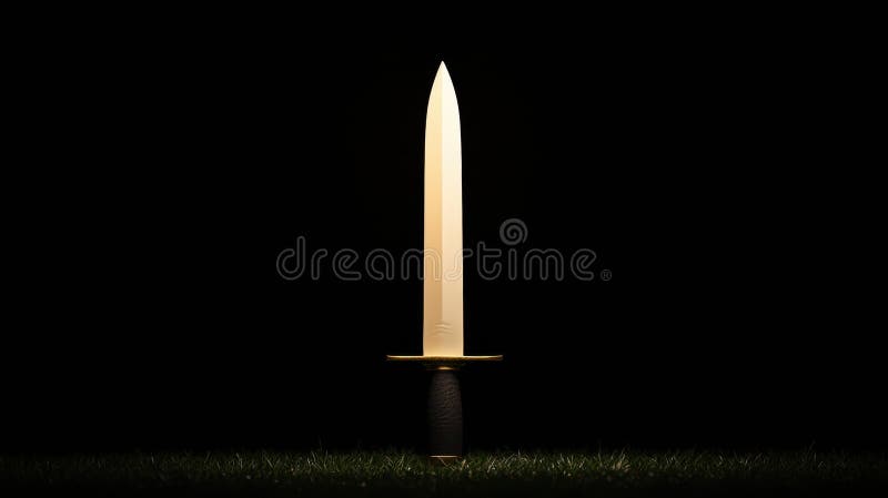 A Black and White Image of a Dagger. Stock Image - Image of black ...