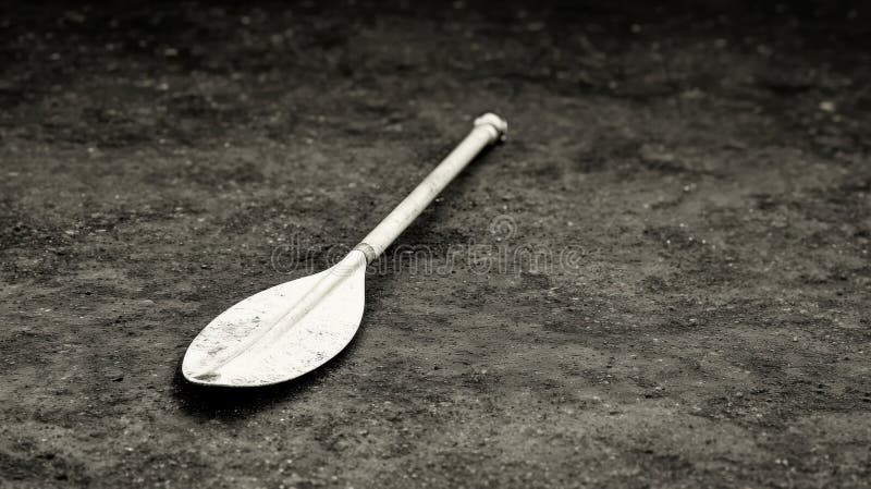 A White Paddle on the Ground. Stock Image - Image of paddle, long ...