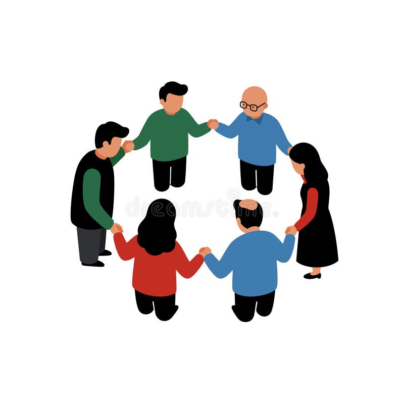 Prayer circle clipart stock vector. Illustration of graphic - 368720580