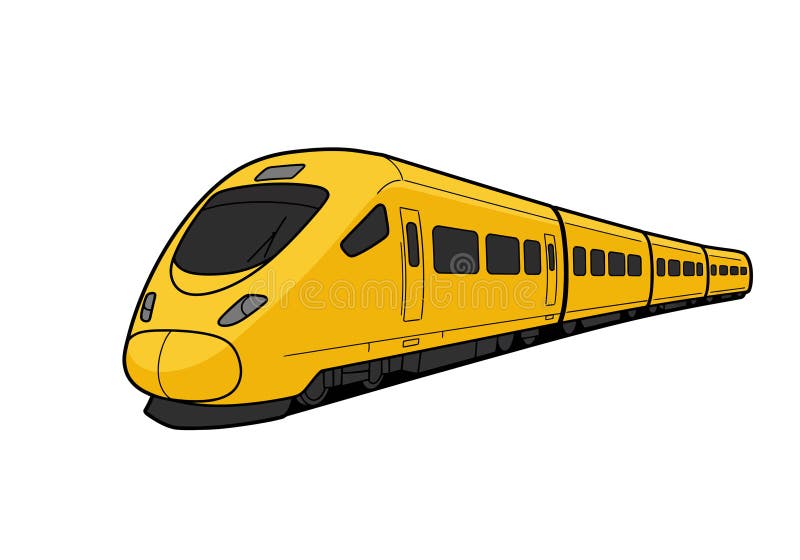 Modern train clipart stock image. Image of graphic, transportation ...