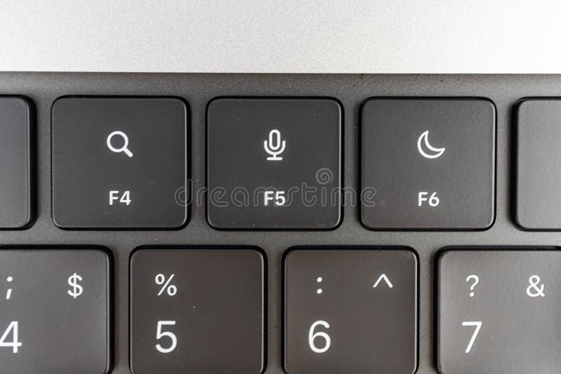 Image Shows a Slightly Raised Keyboard on a Laptop, with Focus on ...