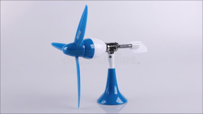 Miniature Wind Turbine Model Stock Illustration - Illustration of ...